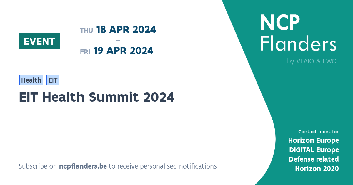 EVENT - EIT Health Summit 2024 | NCP Flanders