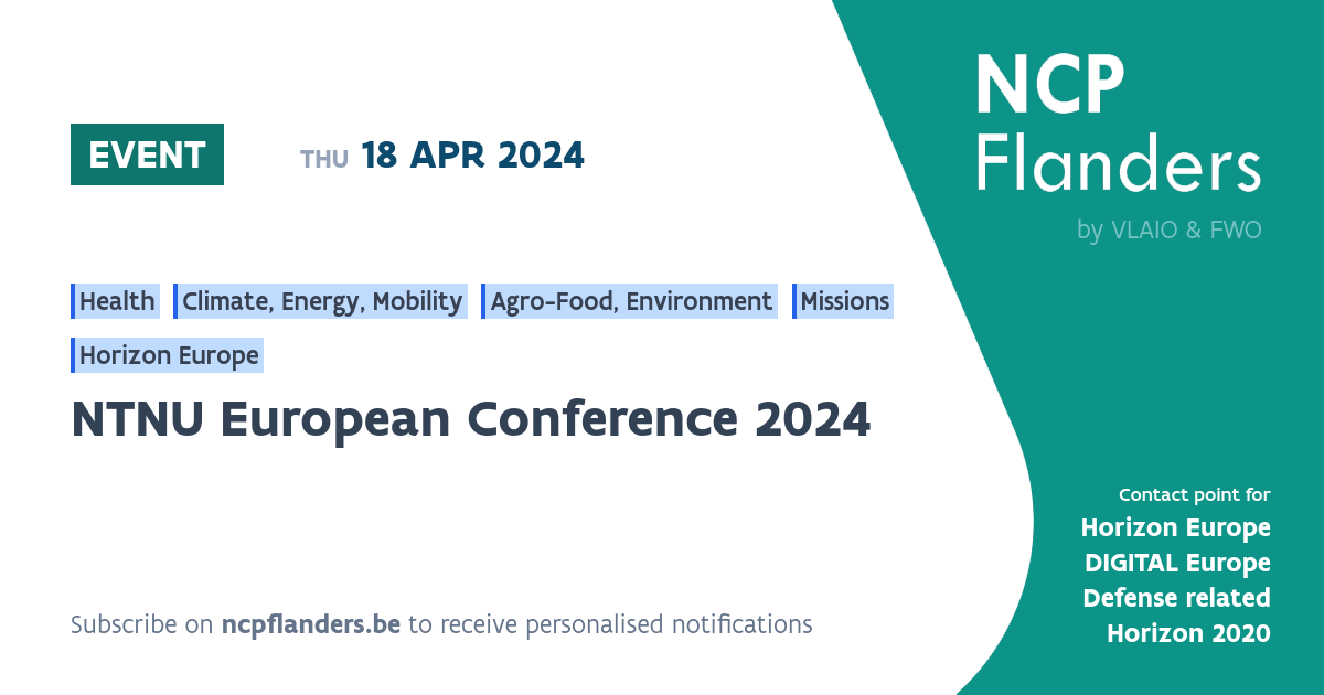 EVENT - NTNU European Conference 2024 | NCP Flanders