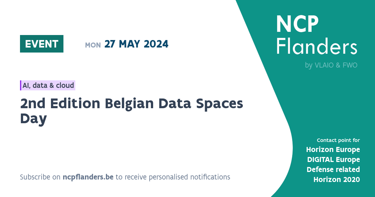 EVENT - 2nd Edition Belgian Data Spaces Day | NCP Flanders