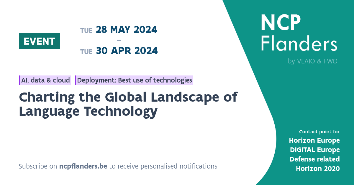 EVENT - Charting the Global Landscape of Language Tec... | NCP Flanders