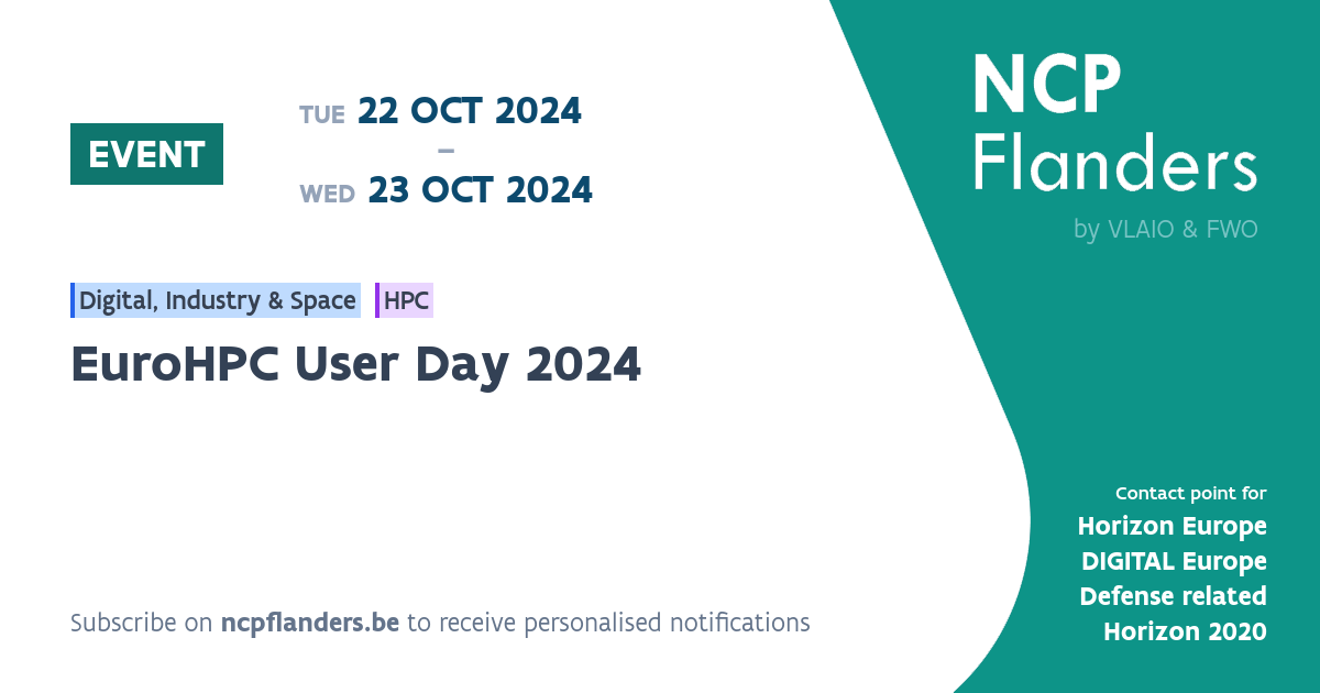 EVENT - EuroHPC User Day 2024 | NCP Flanders