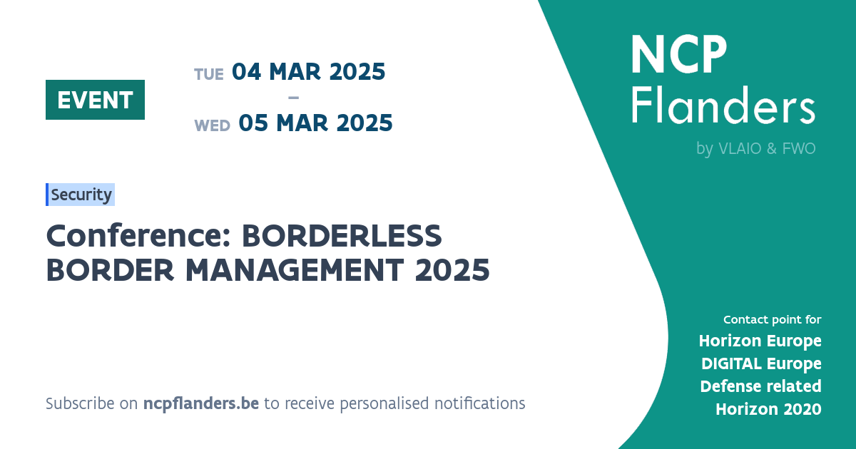 EVENT - Conference: BORDERLESS BORDER MANAGEMENT 2025 | NCP Flanders