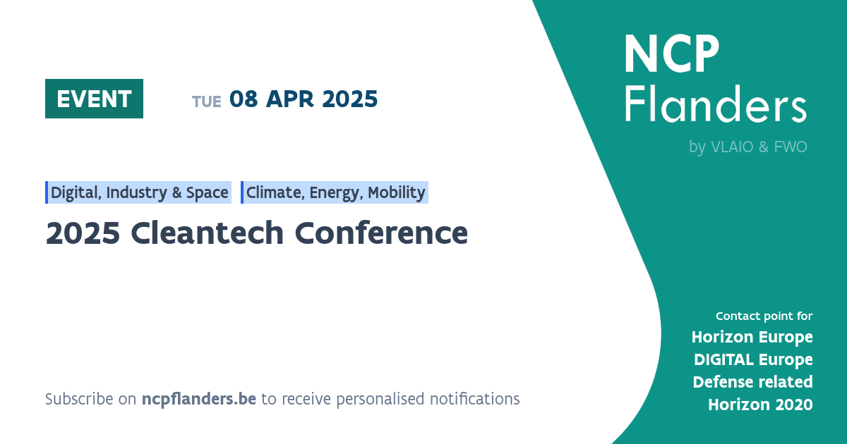 EVENT - 2025 Cleantech Conference | NCP Flanders