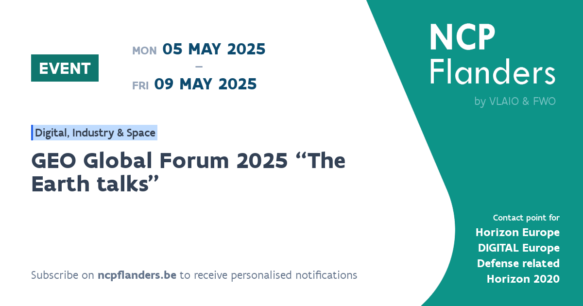 EVENT - GEO Global Forum 2025 “The Earth talks” | NCP Flanders