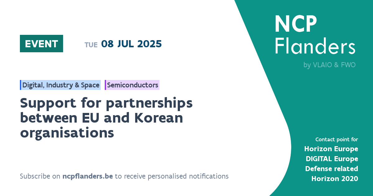 EVENT - Support for partnerships between EU and Korea... | NCP Flanders