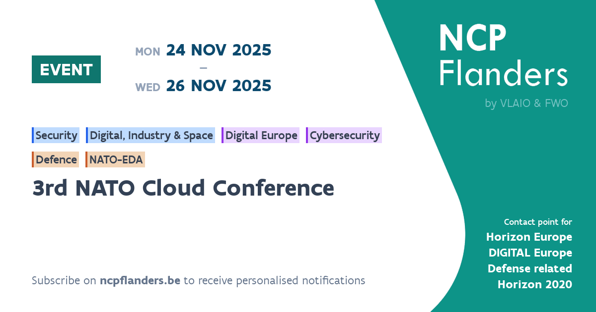 EVENT - 3rd NATO Cloud Conference | NCP Flanders
