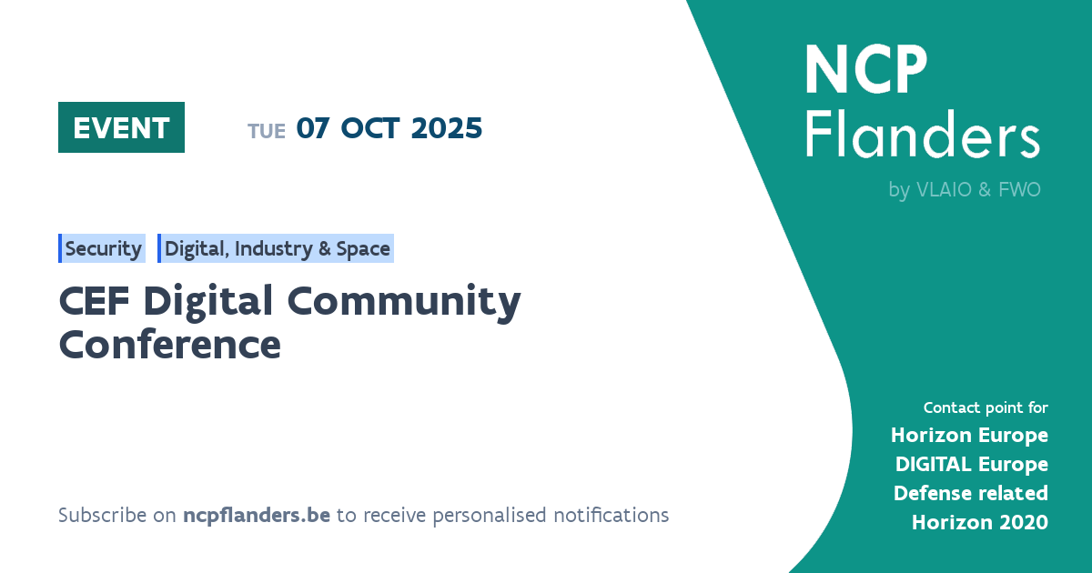 EVENT - CEF Digital Community Conference | NCP Flanders
