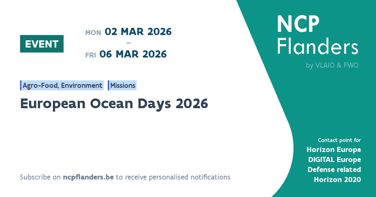 EVENT - European Ocean Days 2026 | NCP Flanders