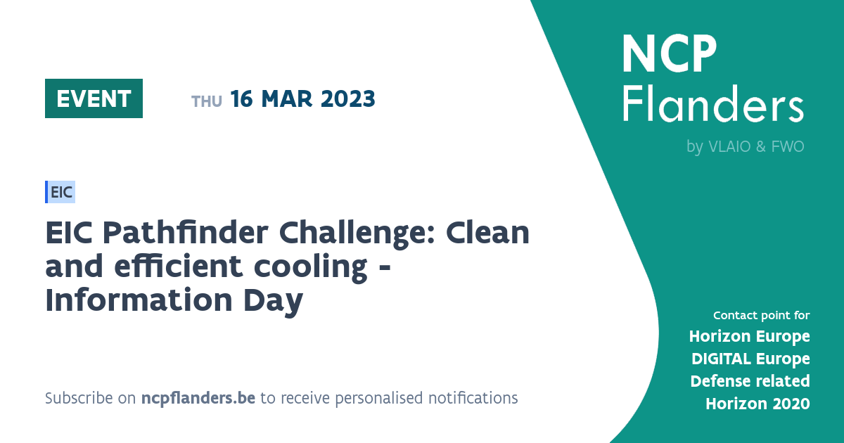 EVENT - EIC Pathfinder Challenge: Clean and efficient... | NCP Flanders