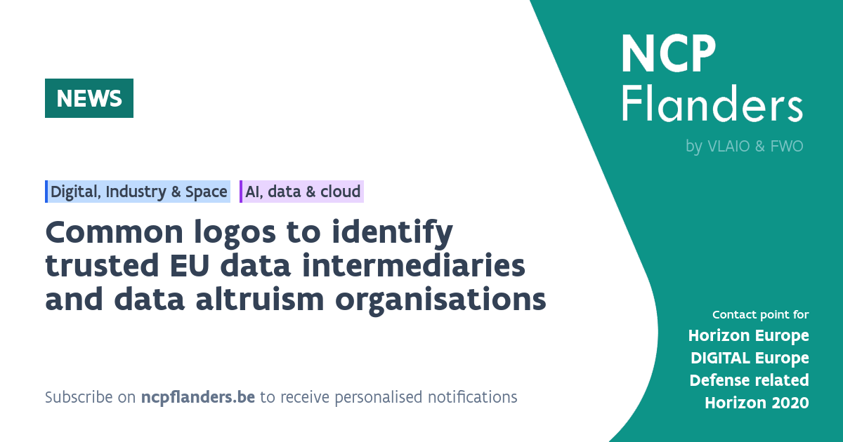 NEWS - Common logos to identify trusted EU data intermediaries... | NCP ...