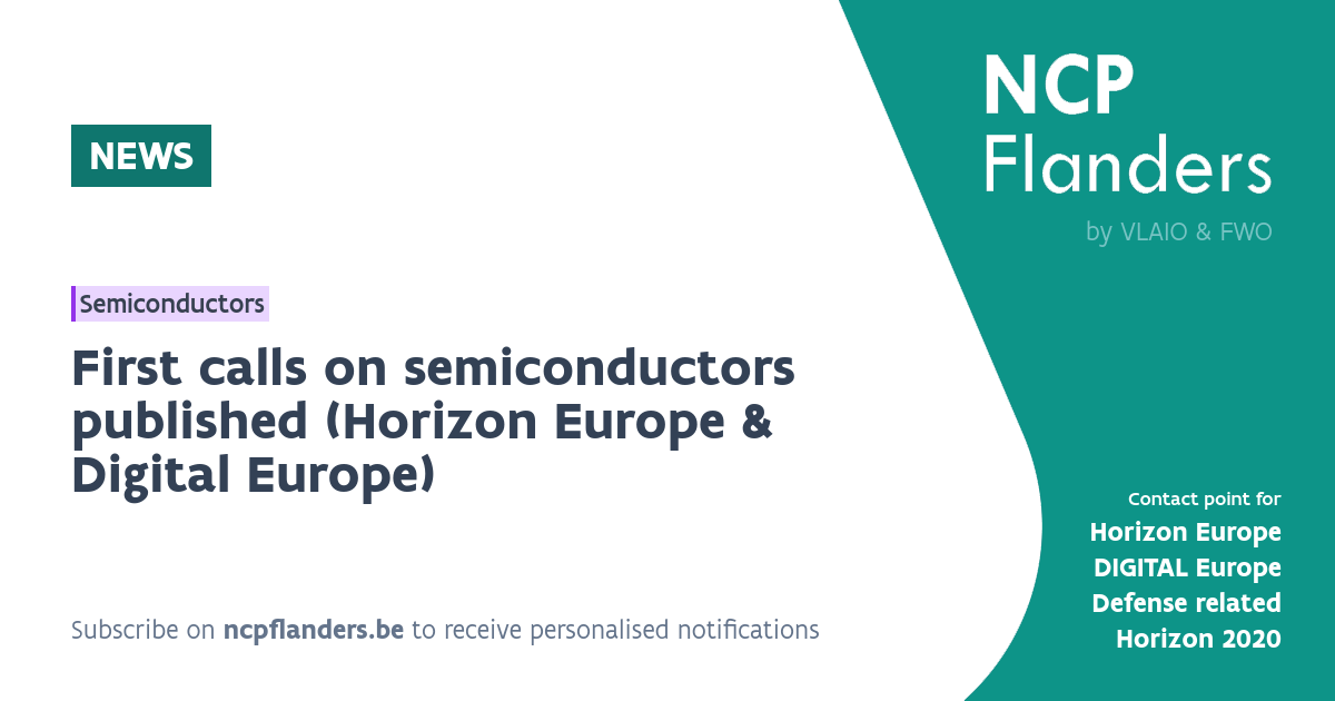 NEWS - First calls on semiconductors published (Horizon Europe... | NCP ...
