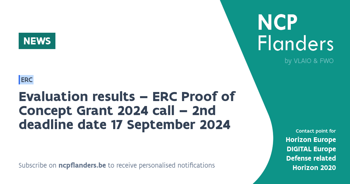 NEWS - Evaluation results – ERC Proof of Concept Grant 2024 cal ...