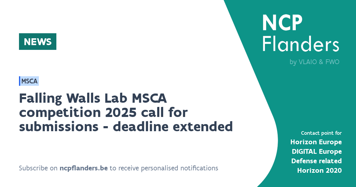 NEWS - Falling Walls Lab MSCA competition 2025 call for submiss ...