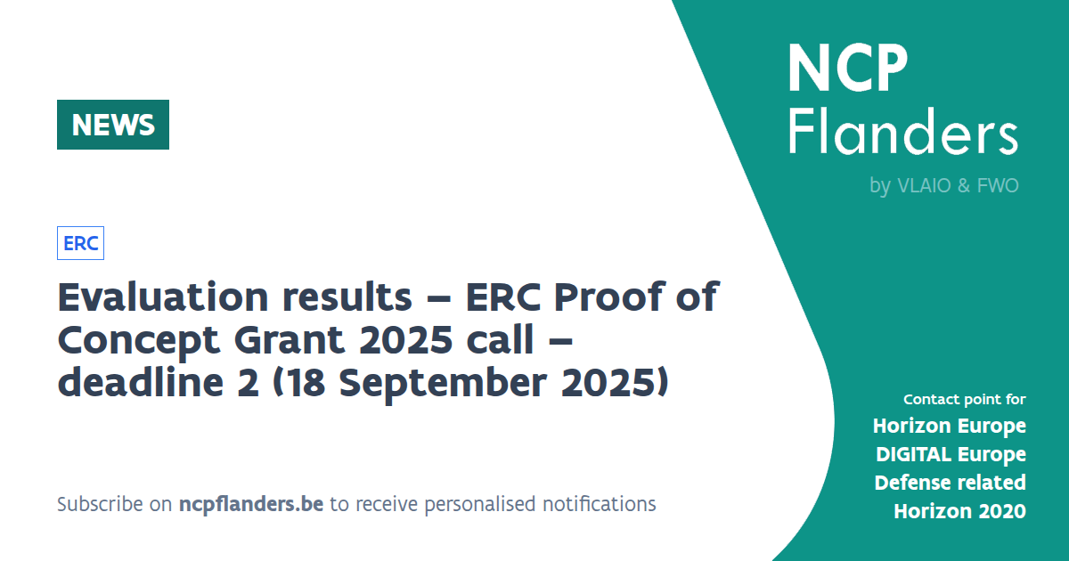 NEWS - Evaluation results – ERC Proof of Concept Grant 2025 cal ...
