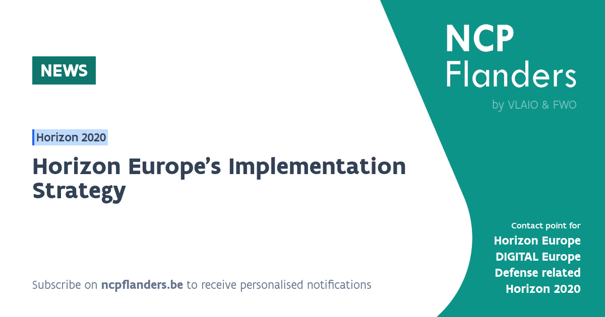NEWS - Horizon Europe’s Implementation Strategy | NCP Flanders