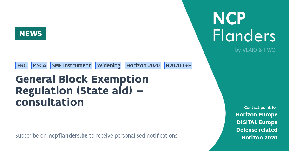 NEWS - General Block Exemption Regulation (State aid) – consult ...