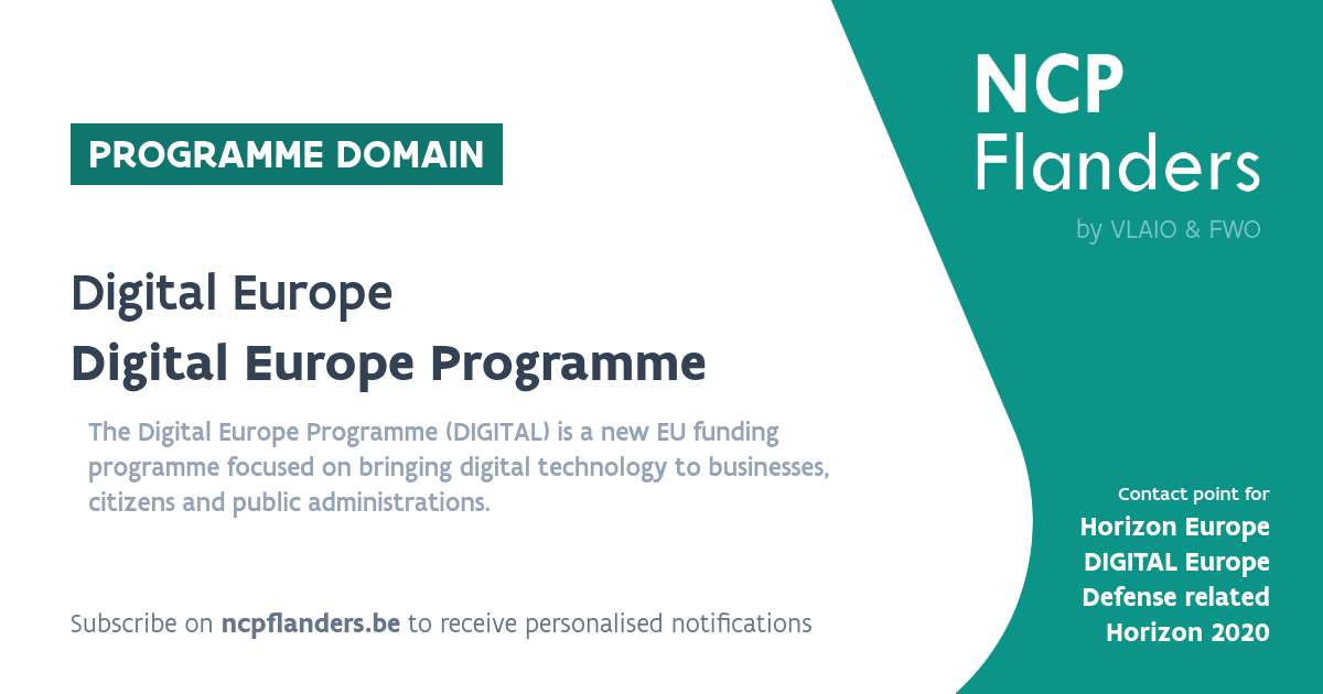 PROGRAMME - Digital Europe | NCP Flanders